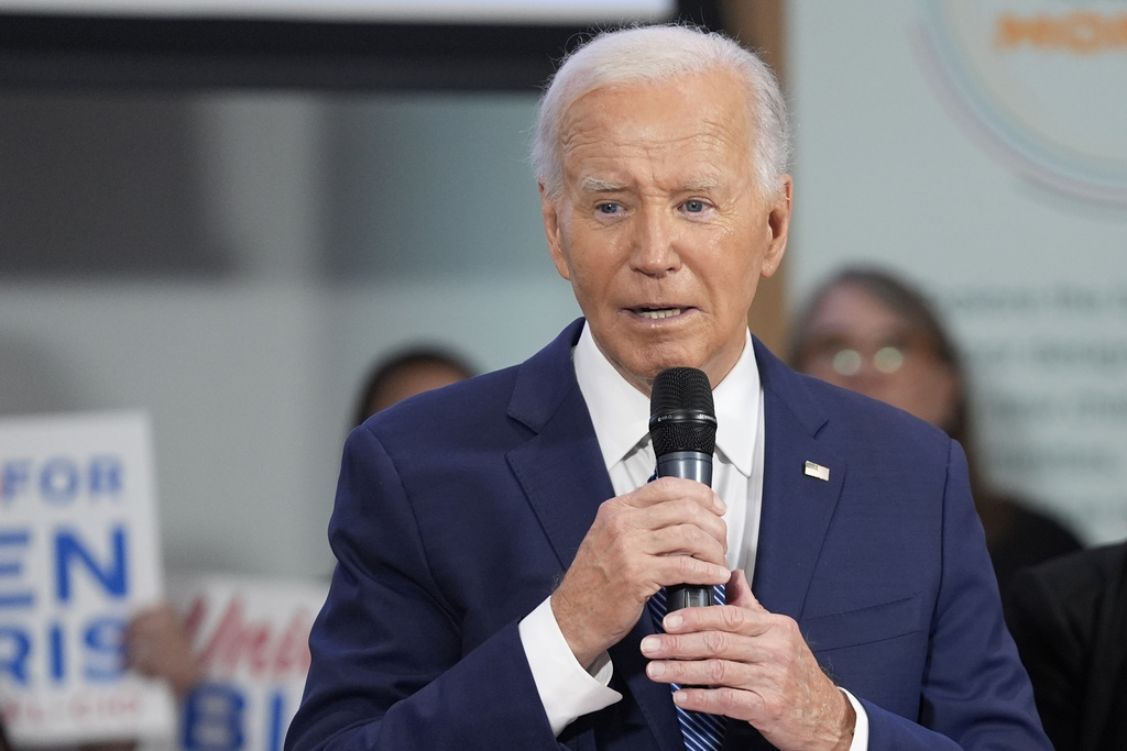 A defiant Biden borrows some tactics from his rival as he tries to put ...